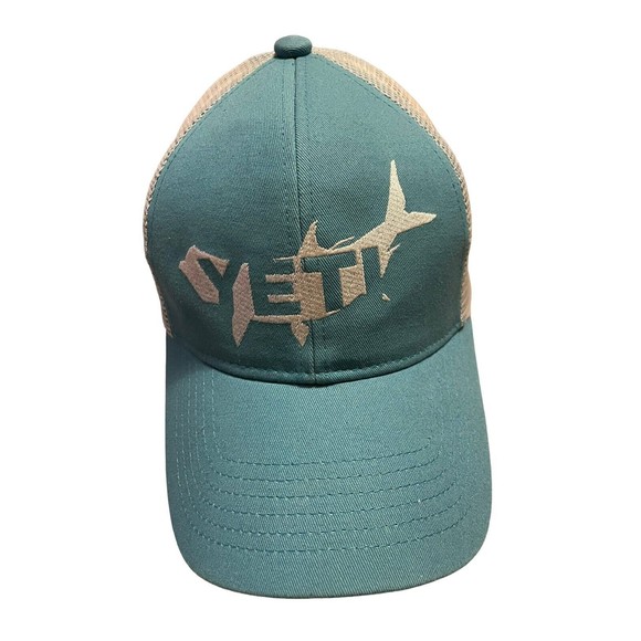 Yeti | Accessories | Yeti Hat Cap Snap Back Aqua Mesh Adjustable Fish ...